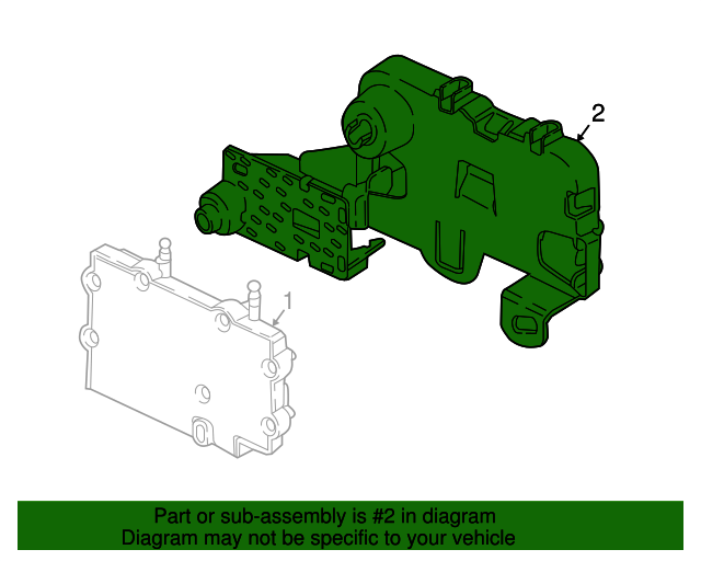 61359331170 - 2016-2019 BMW Control Module Bracket (61-35-9-331-170 ...