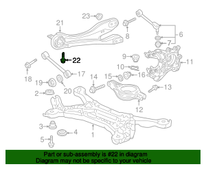 OEM 2011-2024 Honda Odyssey Trailing Arm Bolt 90162-TK8-A00 | Honda ...