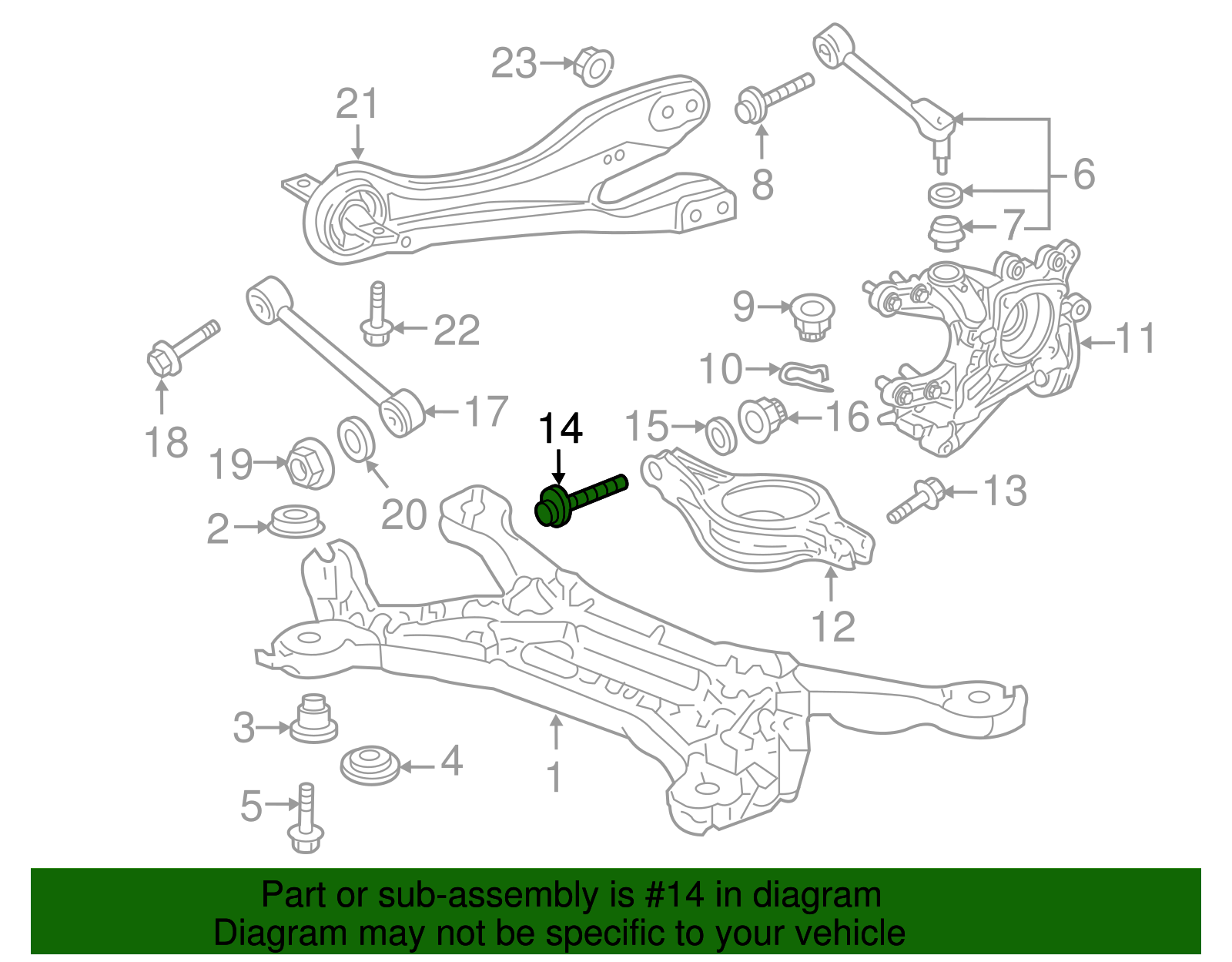 52387-SHJ-A02 - 2005-2017 Honda Odyssey - Bolt Arm B Adjusting (Lower ...