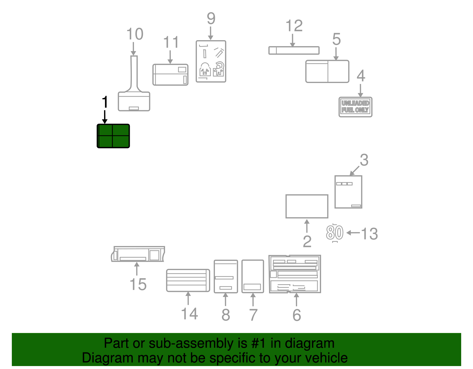 2006-2011 GM Air Conditioning Refrigerant Charge Label 20989722 | Shop ...