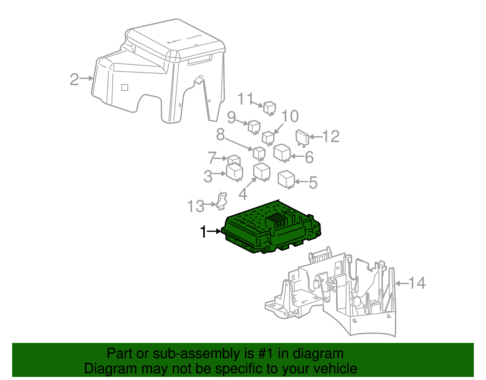 2004-2006 GM Engine Wiring Harness Junction Block 15786043 GM ...