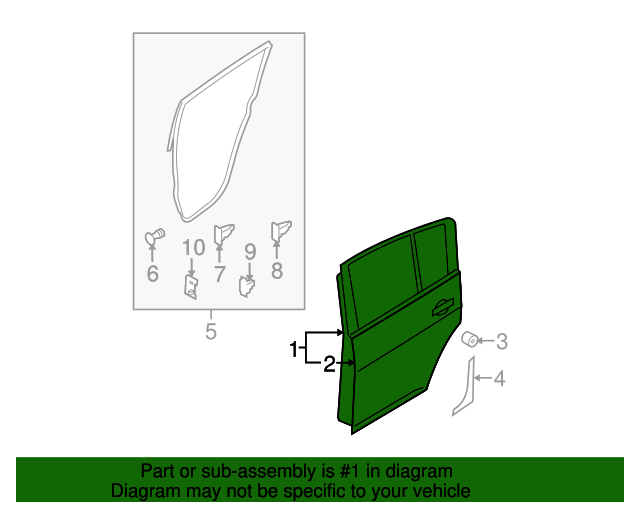 2008-2012 Nissan Versa Door Shell - Passenger Side (RH) 82100-EL030 ...