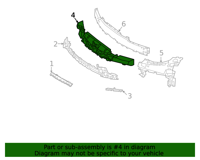 238-880-77-01 - Bumper Impact Absorber 2021-2023 Mercedes-Benz E 450 ...