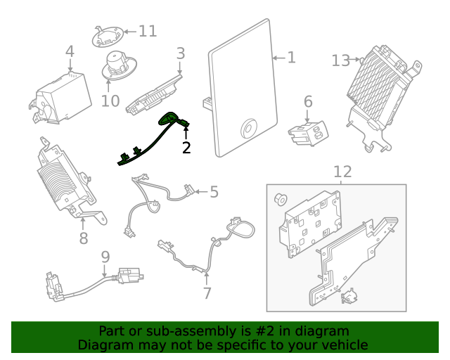 Genuine OEM Ford Part - Center Display Assembly Cable LJ8Z-14D202-T ...