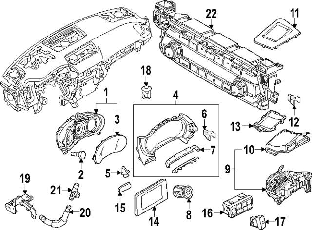 2016-2023 Mazda CX-9 Cluster Bezel TK48-55-420B-02 | Florida Mazda Parts