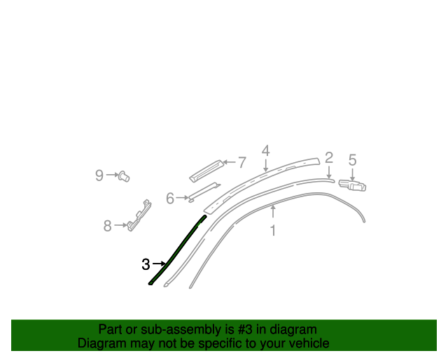 204-690-78-82-64-9040 - Roof Molding 2008-2014 Mercedes-Benz | Mercedes ...