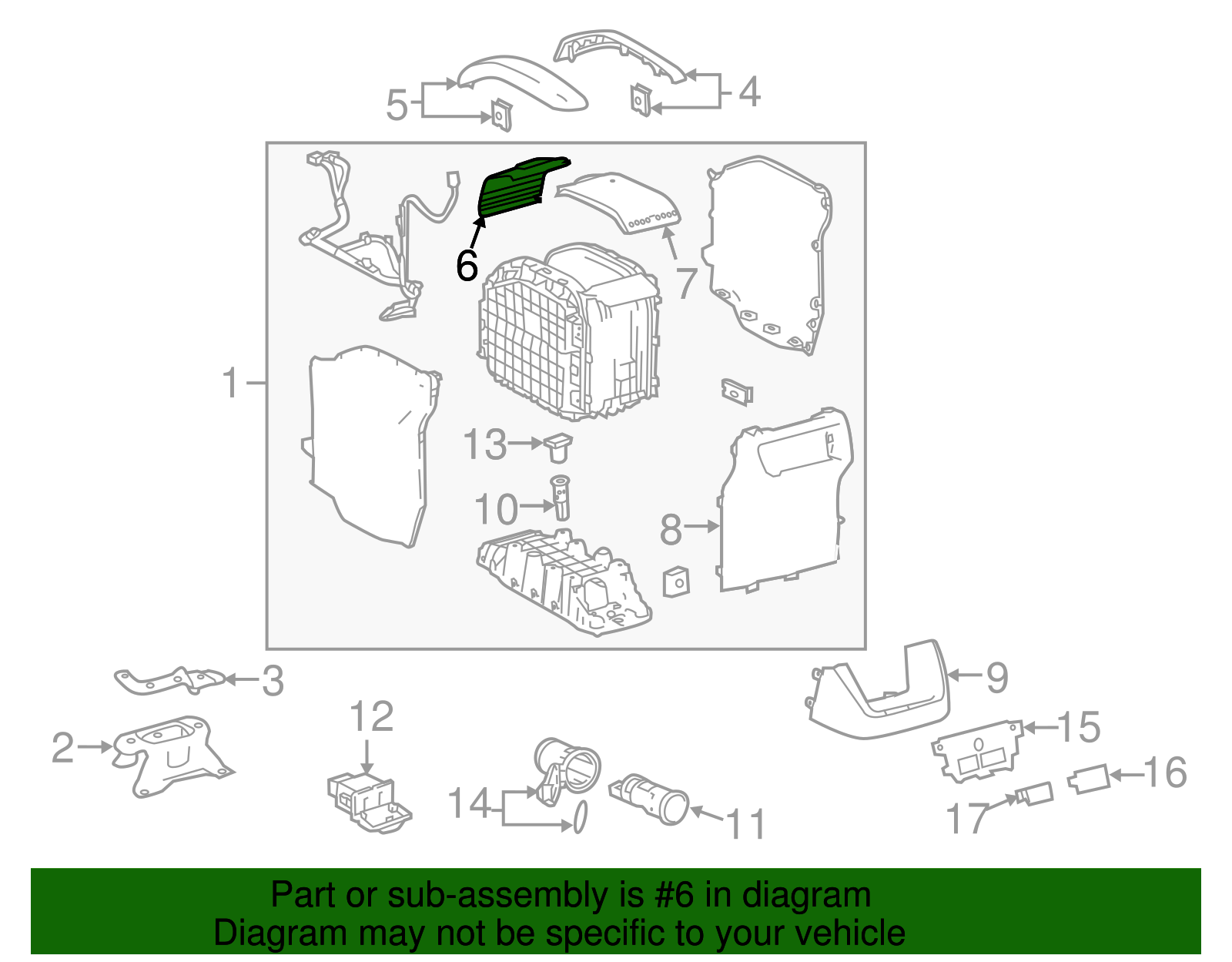 2014-2019 Toyota Highlander Compartment Door 58905-0E090-C0 | Toyota ...