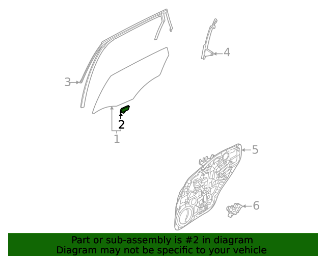 2013-2023 Hyundai Door Glass Holder 82413-2W000 | OEM Parts Online