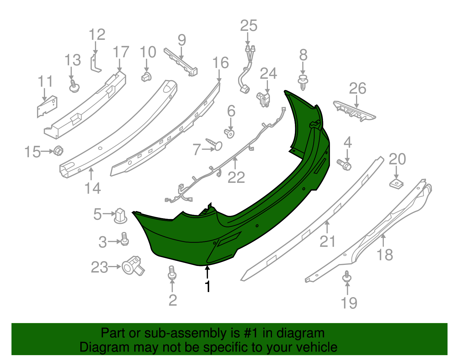 85022-3KA1H - Bumper Cover 2013-2016 Nissan Pathfinder | Nissan Parts ...