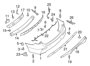 85210-3JA0A - Bumper Bracket 2013-2024 Nissan Pathfinder | Nissan Parts ...