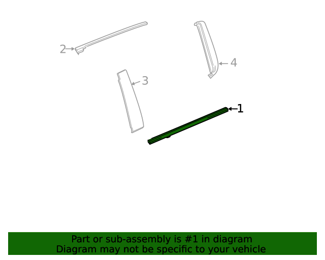 2020-2021 GM Belt Molding 84832779 | OEPartsQuick