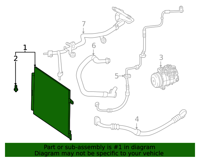 167-500-12-00 - A/C Condenser 2019-2023 Mercedes-Benz | Mercedes-Benz ...