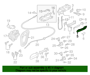 2017-2024 Audi Handle Cover 8W0-837-240-GRU | OEM Parts Online