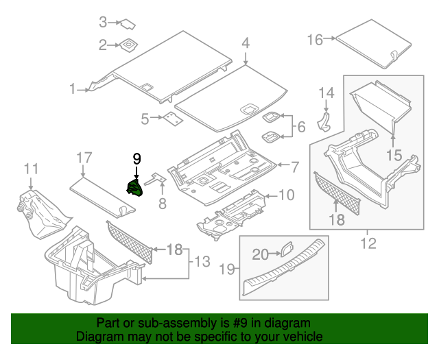 Genuine BMW 51-47-7-376-503 | Lower Panel Bracket | FREE Shipping on ...