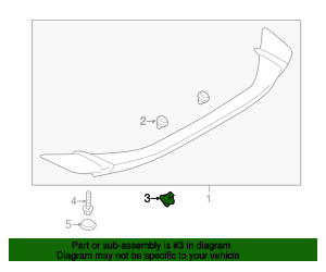 2013-2016 Subaru BRZ OEM NEW 2013-2016 Subaru BRZ Spoiler Retainer Clip ...