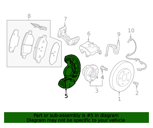 2017-2022 GM Front Driver Side Brake Dust Shield 84363064 ...
