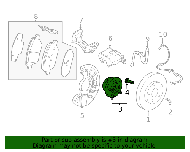 2019-2021 Cadillac Rear Hub & Bearing 13508376 | GMPartsDirect.com