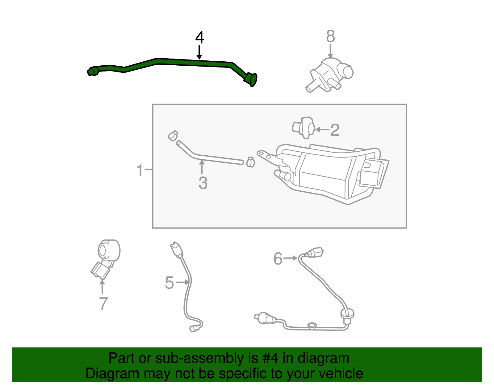 OEM 2009-2013 Toyota Vent Hose Part # 77404-02080 | Modern Toyota Parts