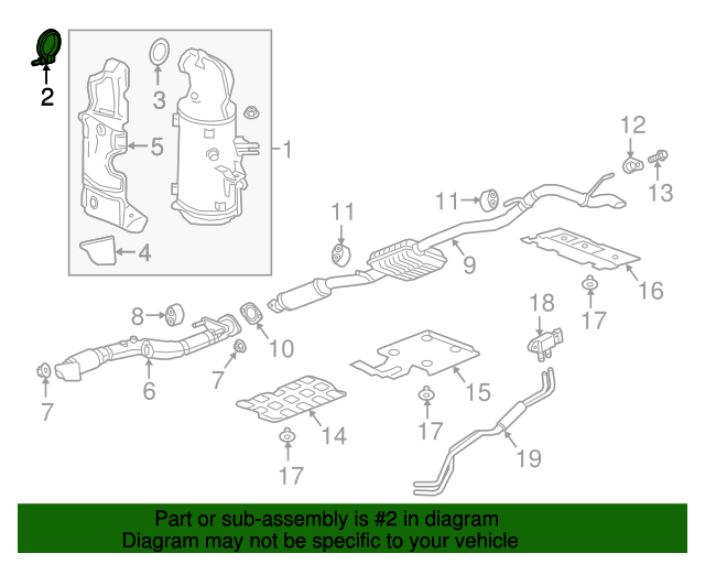 2017-2019 GM Catalytic Converter Clamp 55580837 | GMPartsDirect.com