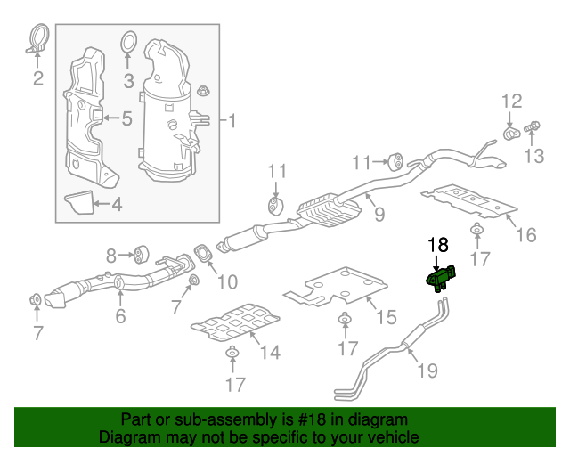55599659 - Exhaust Pressure Differential Sensor 2014-2019 GM ...