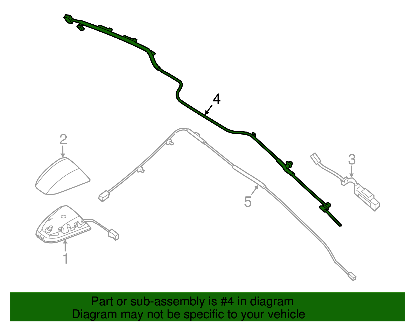 2013-2017 Nissan Altima Antenna Cable 28243-9HM1B | My Nissan Part