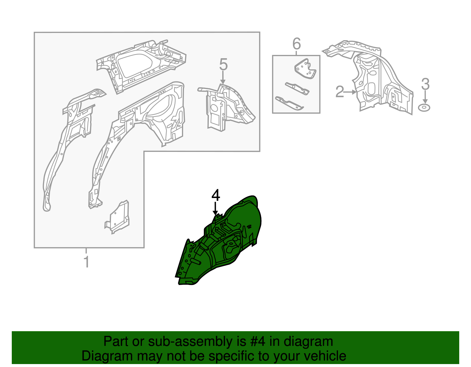 DA8Z-7427886-A - Inner Wheelhouse 2009-2019 Ford | Big 3 Auto Parts