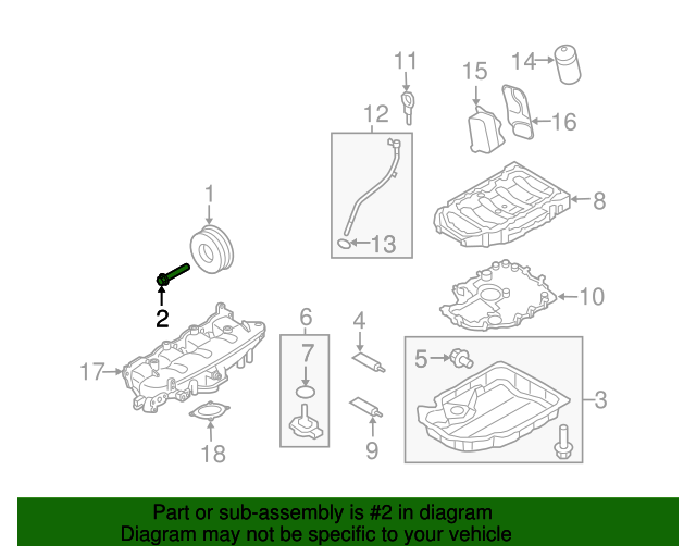 2009-2024 Audi Vibration Damper Bolt WHT-009-475 | Genuine Audi Parts