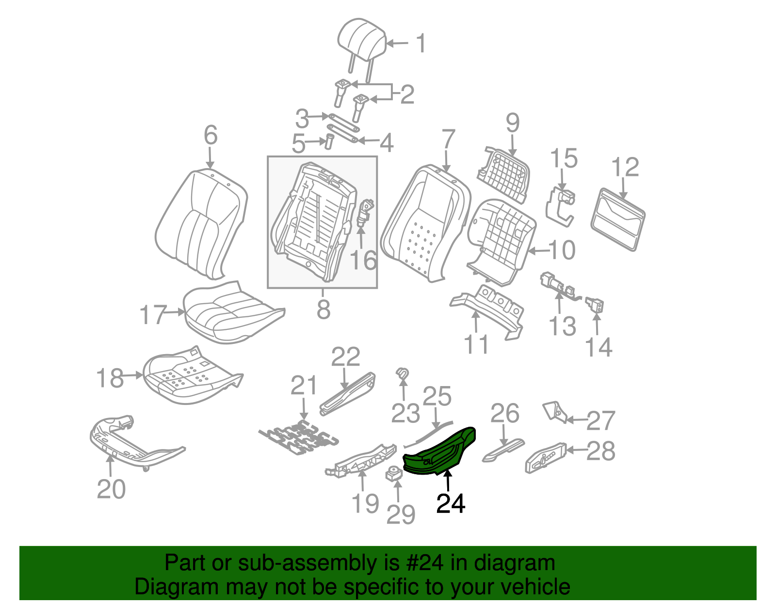2003-2006 Land Range Rover Left Driver Seat C Switch Valance Trim Black ...