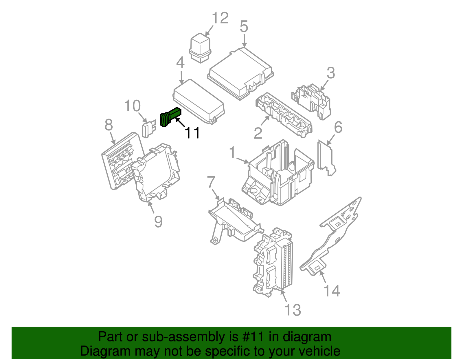 2005-2024 Nissan Fusible Link 24370-C9907 | Nissan Parts Central