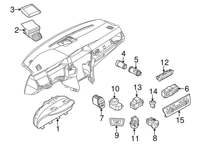61319153831 - 2011-2019 BMW Power Switch (61-31-9-153-831) | BMW of ...