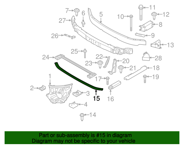 2017-2022 Mini Cooper Countryman Lower Impact Bar 51-11-7-378-735 ...