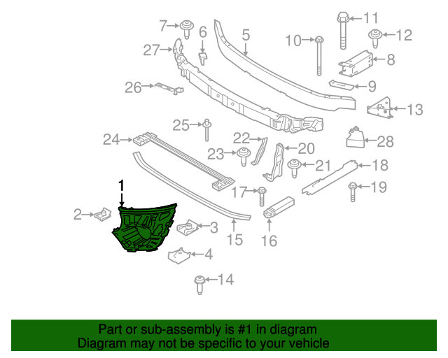 51-11-7-390-524 - Bumper Cover Support Rail 2017-2020 Mini Cooper ...