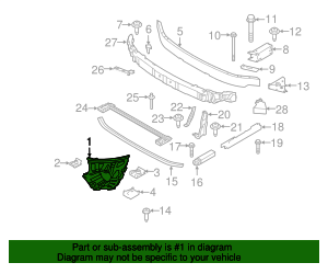 51-11-7-390-524 - Bumper Cover Support Rail 2017-2020 Mini Cooper ...