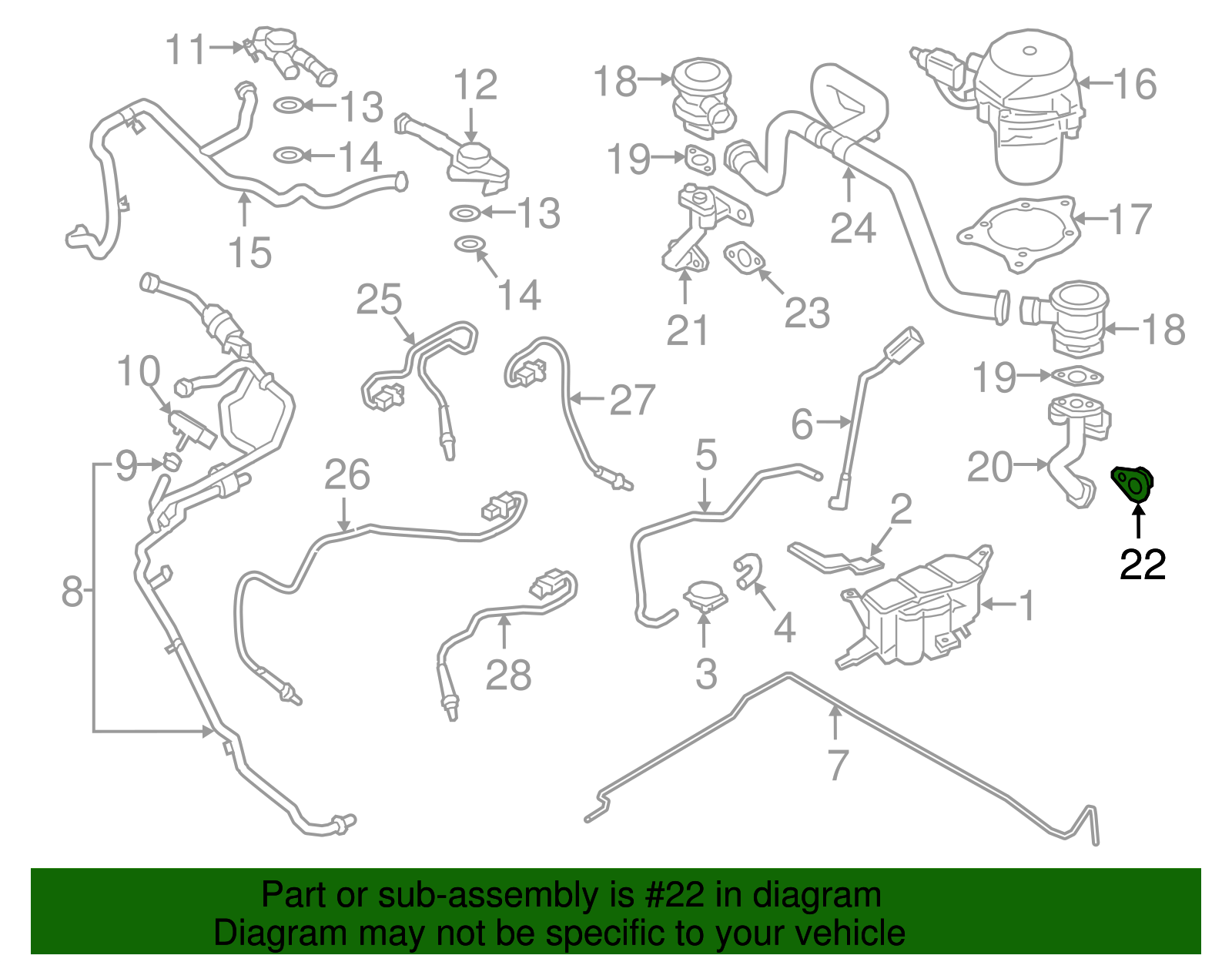 2015-2018 Porsche Macan Pipe Gasket 95B-131-120 | Sunset Porsche Parts