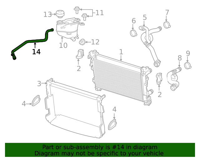 2015-2019 Ram ProMaster City Overflow Hose 68408508AA | TascaParts.com