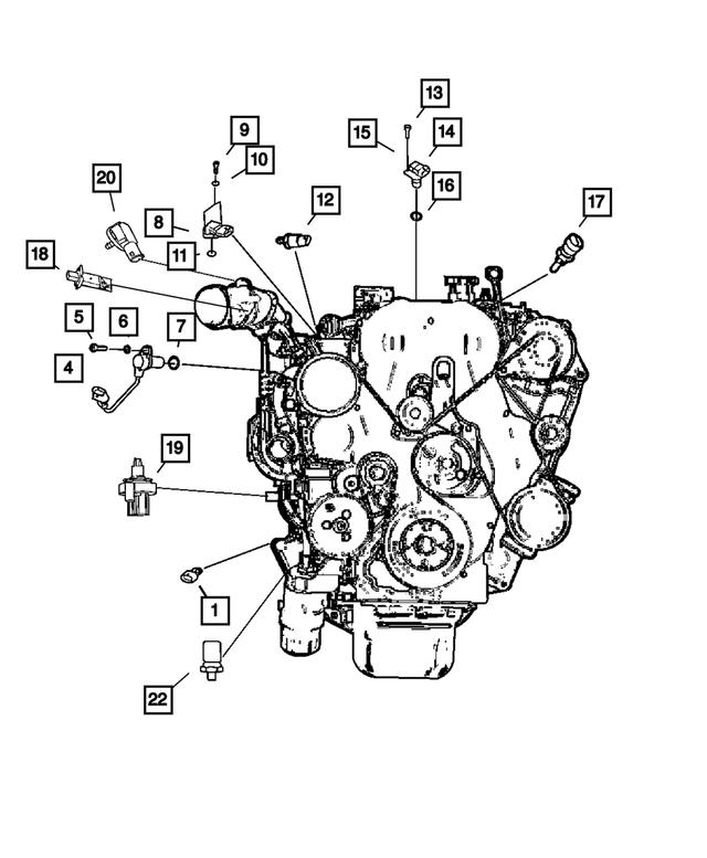 2005-2006 Jeep Liberty Air Flow Sensor 53013733AB | Mopar eStore
