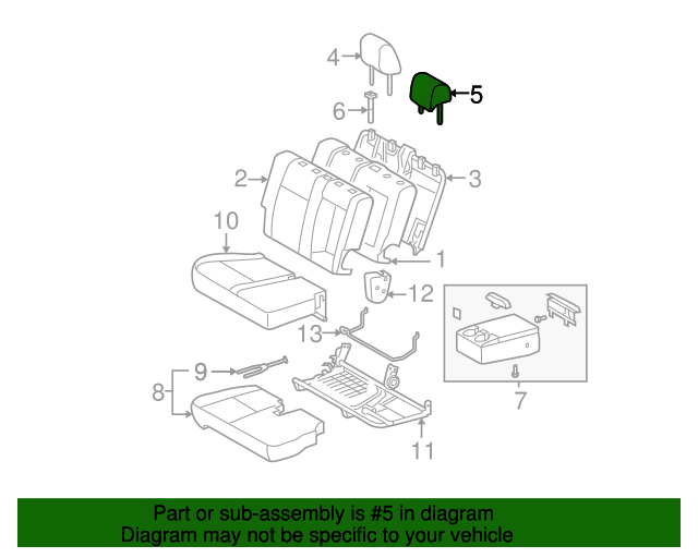 71910-0C190-E0 - Headrest - 2005-2006 Toyota Tundra | OEM Genuine ...