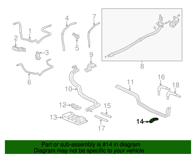 1999-2004 Honda Odyssey Water Hose Assembly Bracket 79319-S0X-A00 ...