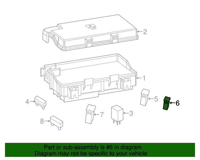 2013-2023 Mopar Fuse 68202896AB | TascaParts.com