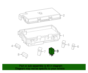 1991-2023 Mopar Engine Cooling Fan Motor Relay 4727370AA ...