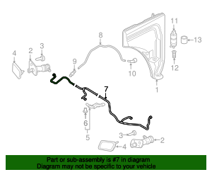 2017-2019 Audi Q7 Washer Hose 4M0-955-970-B | OEM Parts Online