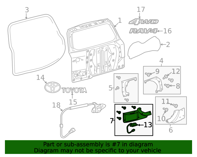 76806-0R901 - Door Molding 2012 Toyota RAV4 | AutoNationParts.com