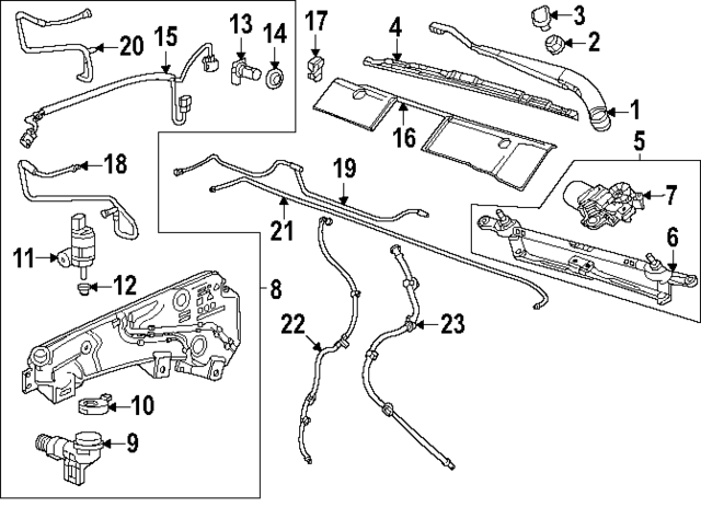 2023-2024 GM Washer Hose 84968440 | OEM Parts Online