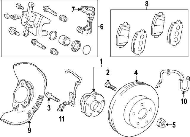 2023-2024 Toyota Hub Assembly 43550-47080 | Toyota Parts Center