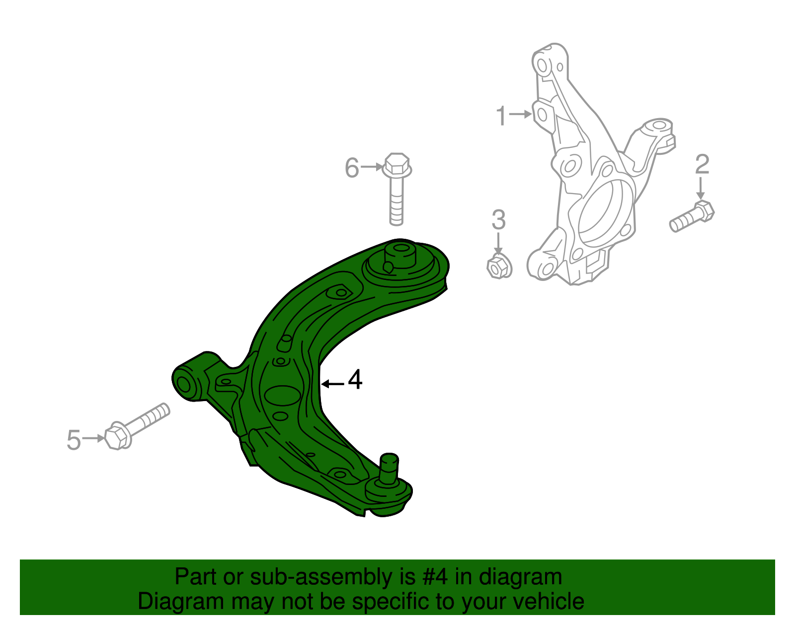 2016-2018 Toyota Lower Control Arm 48068-WB001 | Toyota Parts Center