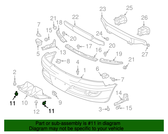 90109-06325 - Bumper Cover Bolt - 2003-2009 Lexus GX470 | MyLexusParts