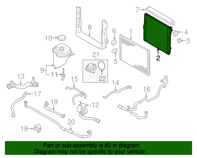 17117589467 - 2014-2019 BMW Radiator (17-11-7-589-467) | BMW of South ...