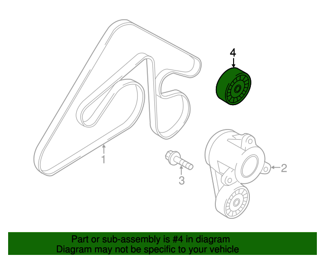 Genuine Idler Pulley for 2009-2022 Hyundai | Part# 25286-3F300 ...