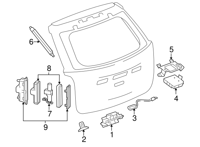 23432304 - Rear Power Liftgate Actuator 2010-2015 GMC Terrain | Big 3 ...