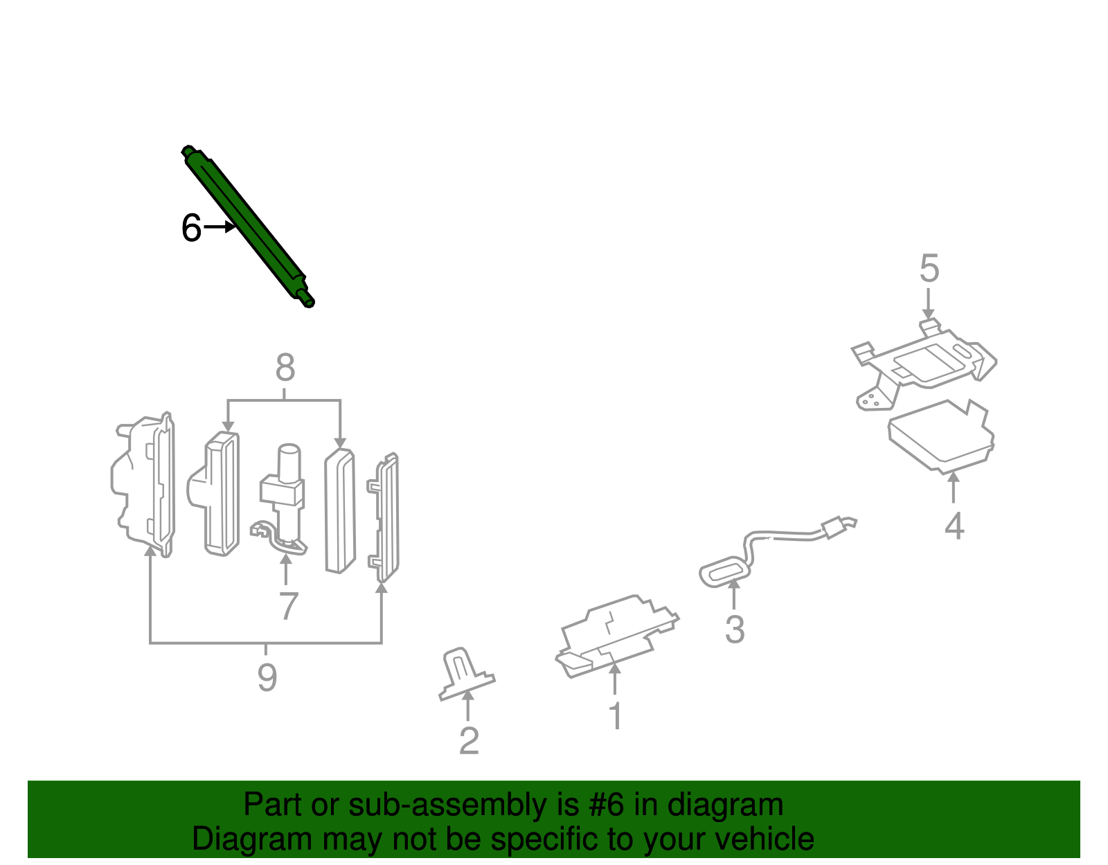2010-2015 GMC Terrain Rear Power Liftgate Actuator 23432304 GM ...